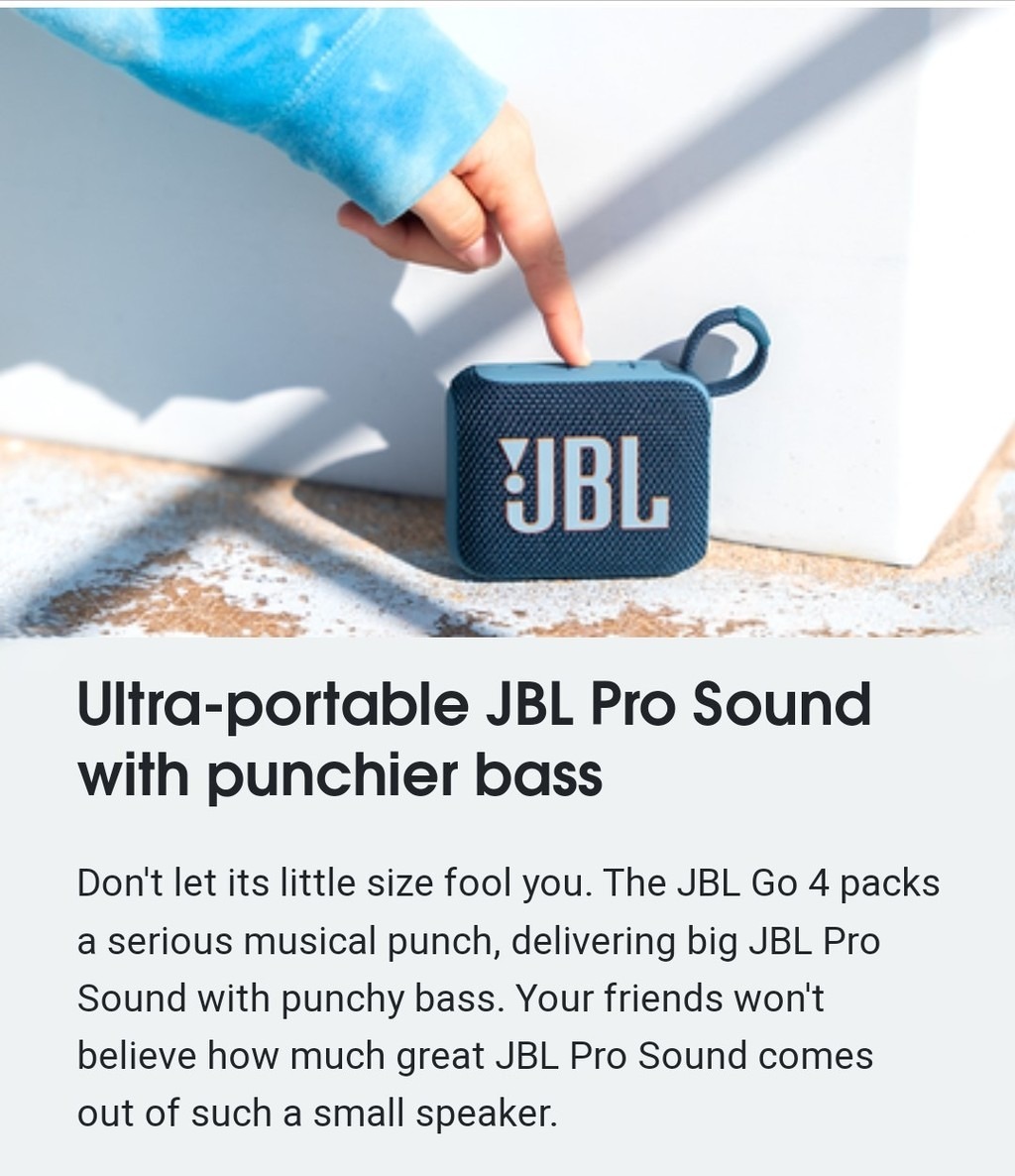 JBL GO4 Wireless Portable Bluetooth Speaker Waterproof Mini HIFI ...