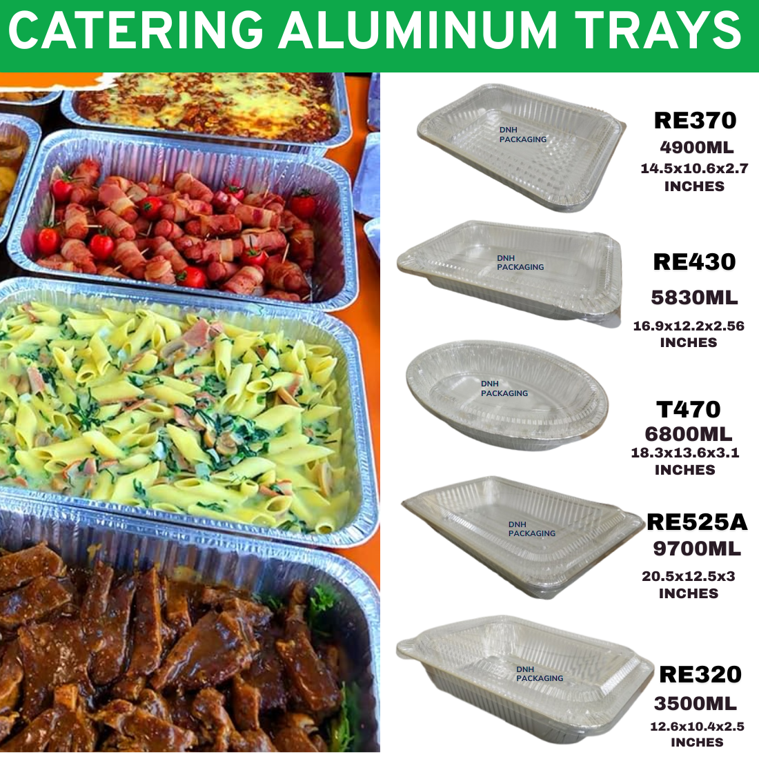 10 PCS [BIG SIZES] Aluminum Party Trays with Plastic Lid 1000ml to 4900ml Packed With Care COD ...
