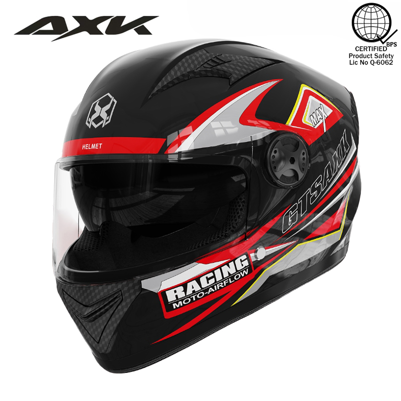 AXK Motorcycle Helmet Full Face Dual Visor 557 Full Series Helmet with ...