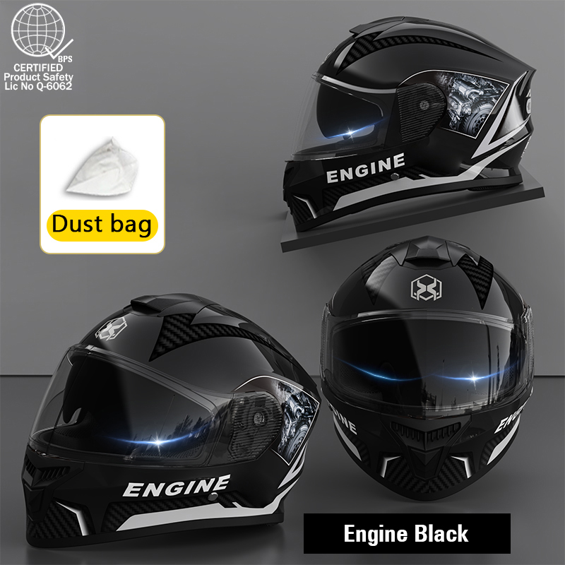 AXK 902 dual lens motorcycle helmet unisex full face helmet with ICC ...