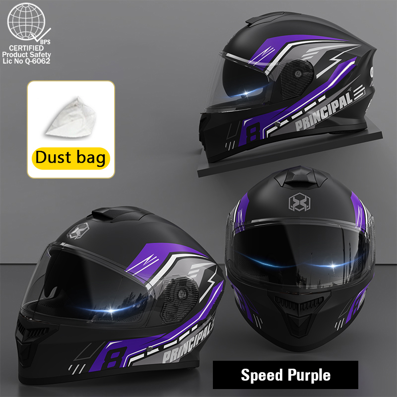 AXK 902 dual lens motorcycle helmet unisex full face helmet with ICC ...