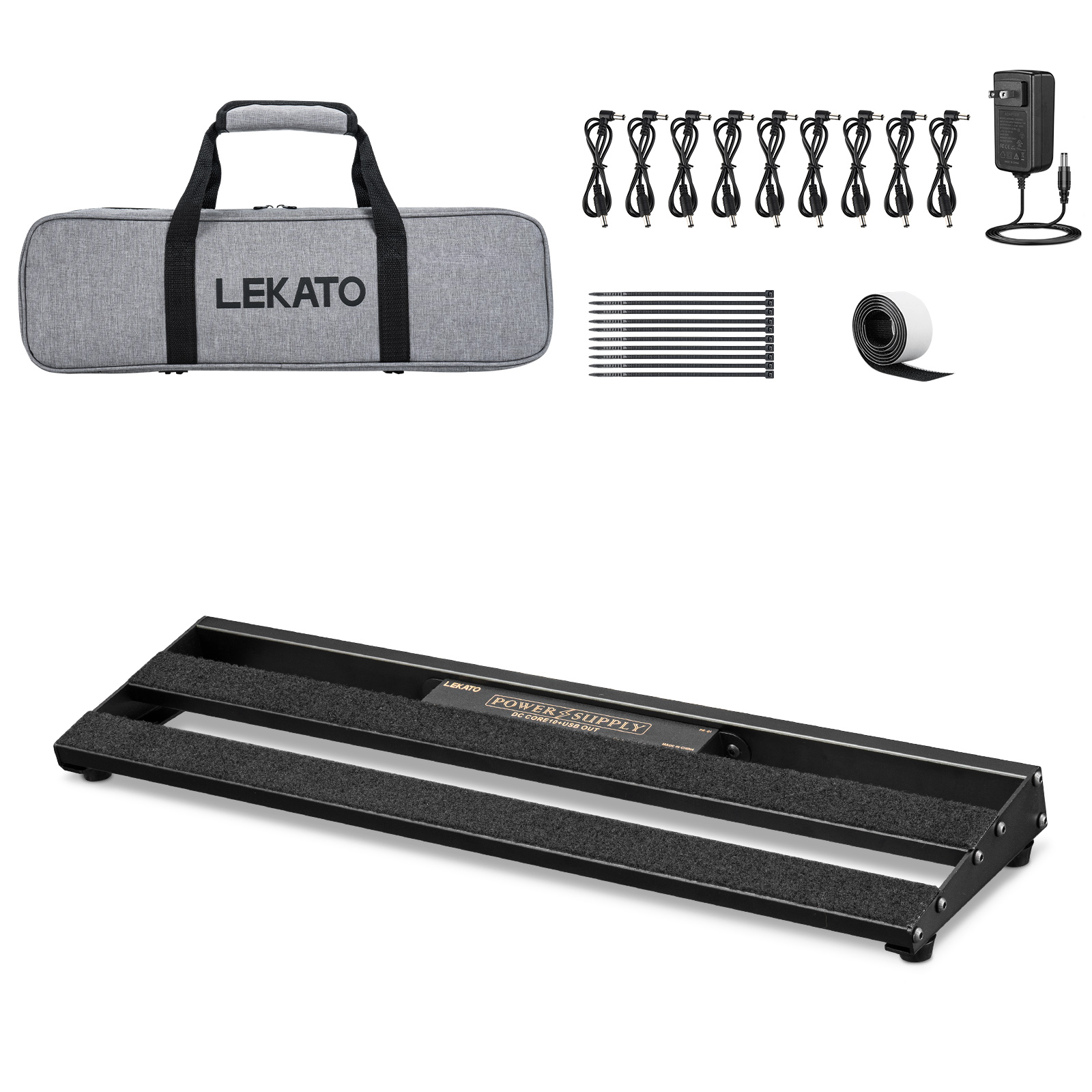LEKATO PR-01 Guitar Effects Pedal Board with Power Supply PedalBoard ...
