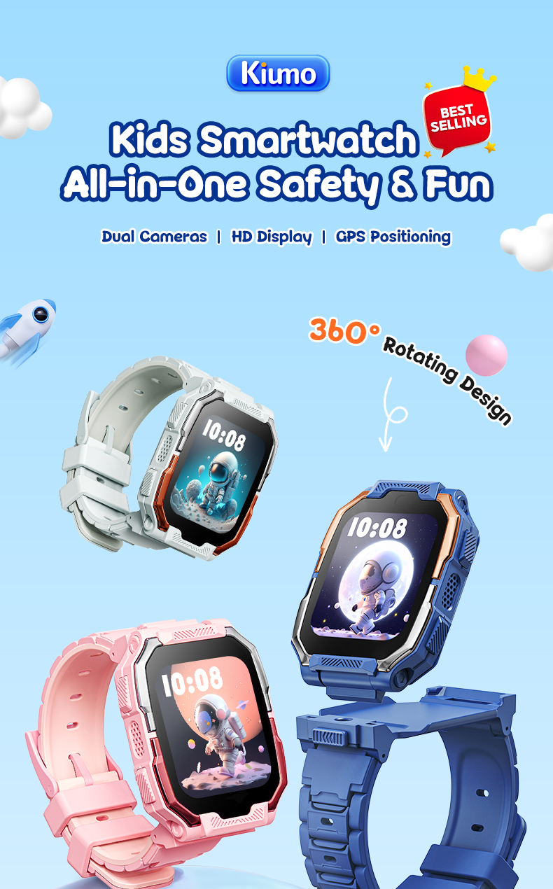 4G Kids Smart Watch SIM Card 1.83 inch GPS Tracker Dual Camera IP65 ...