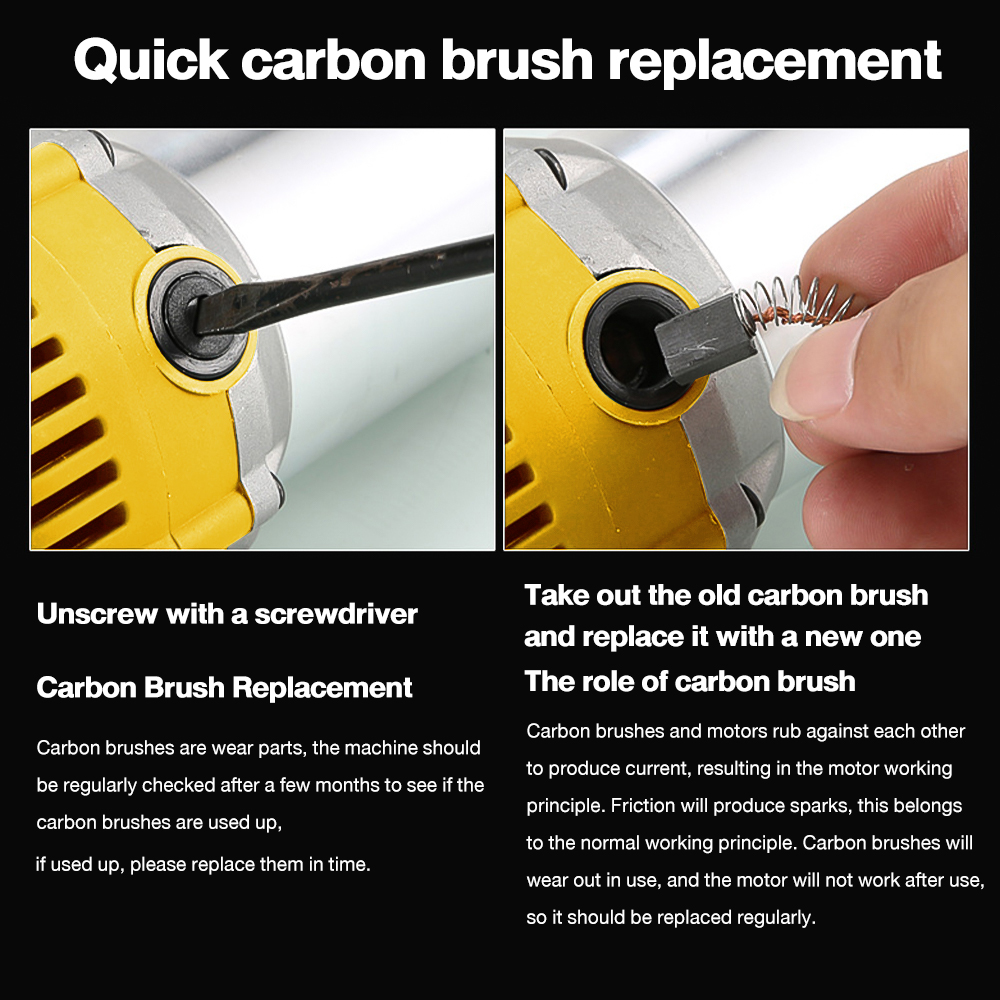 DeWALT Palm wood Router with 15pcs/set Bits Trimmer Professional Power ...