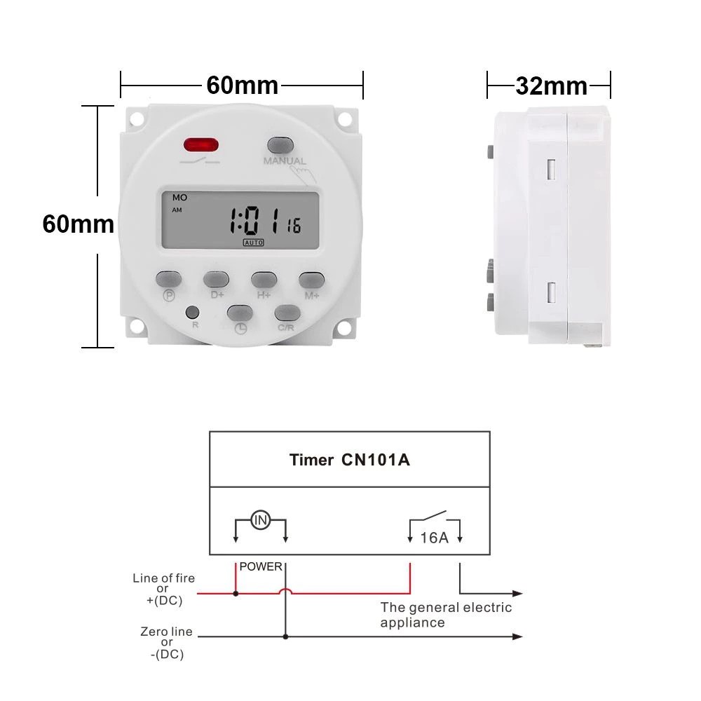SINOTIMER 220V Weekly 7 Days Digital Programmable Timer Power Control ...