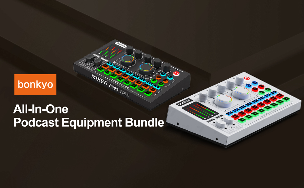 Bonkyo F999MAX+M999Mic Sound card live broadcast equipment full set ...