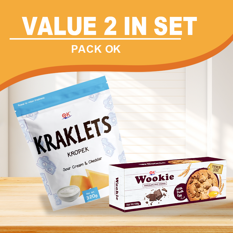 [OK Snacks][2 in 1 set]Kraklets Kropek 320g+Wookie Cookie 108g | Shopee ...