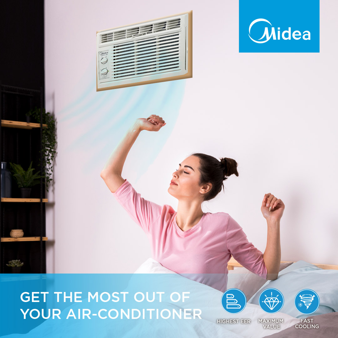 Midea Window Type Non Inverter Aircon 0.6HP | Shopee Philippines