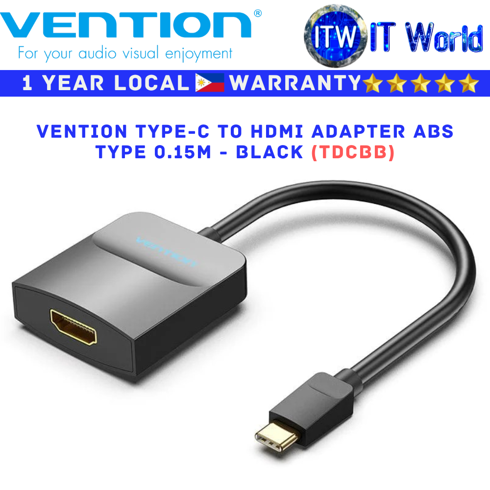 Itw | Vention Adapter TDCBB USB Type-C to HDMI Adapter ABS Type 0.15M ...
