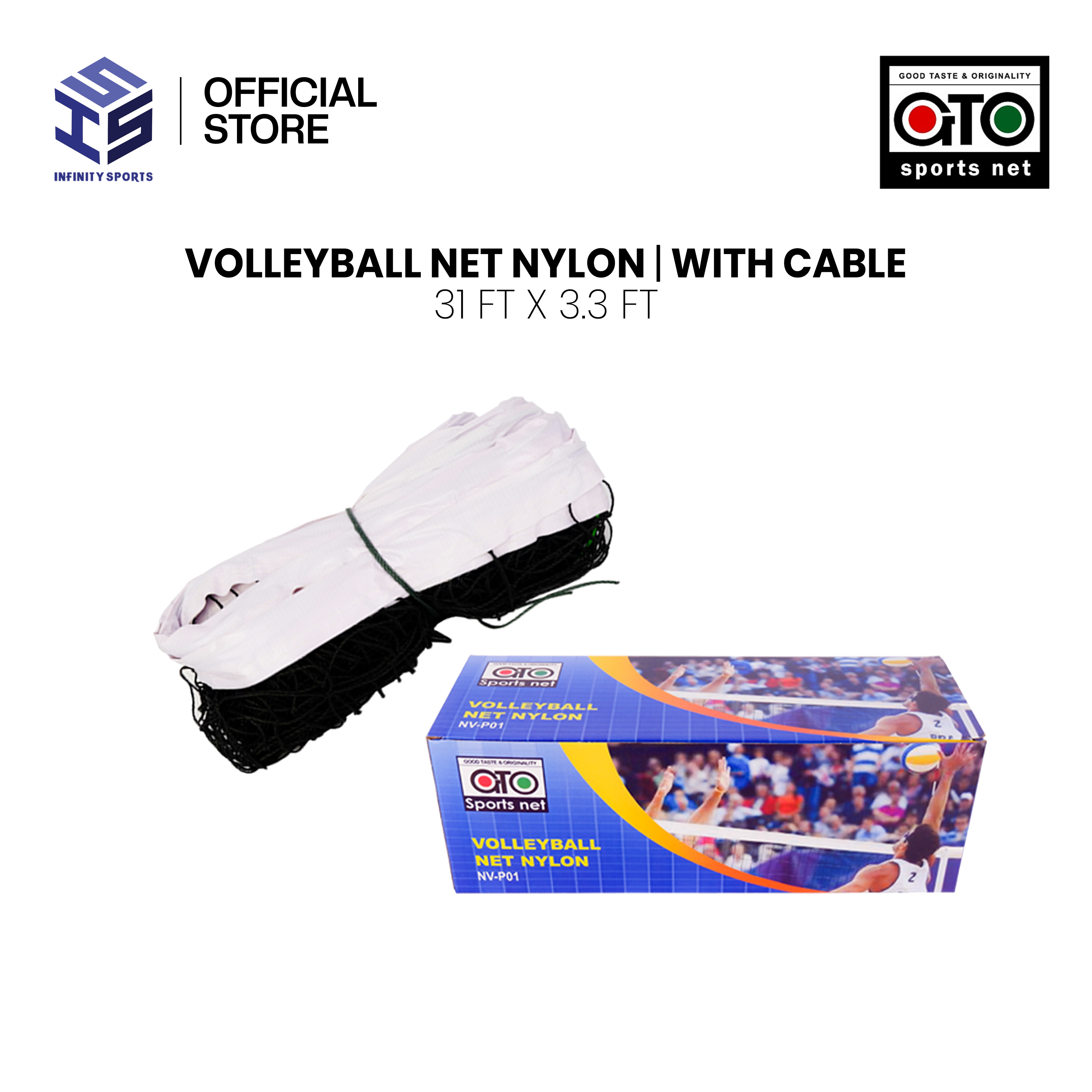 GTO Nets | Volleyball Net Nylon with Cable (NV-P01) | Shopee Philippines