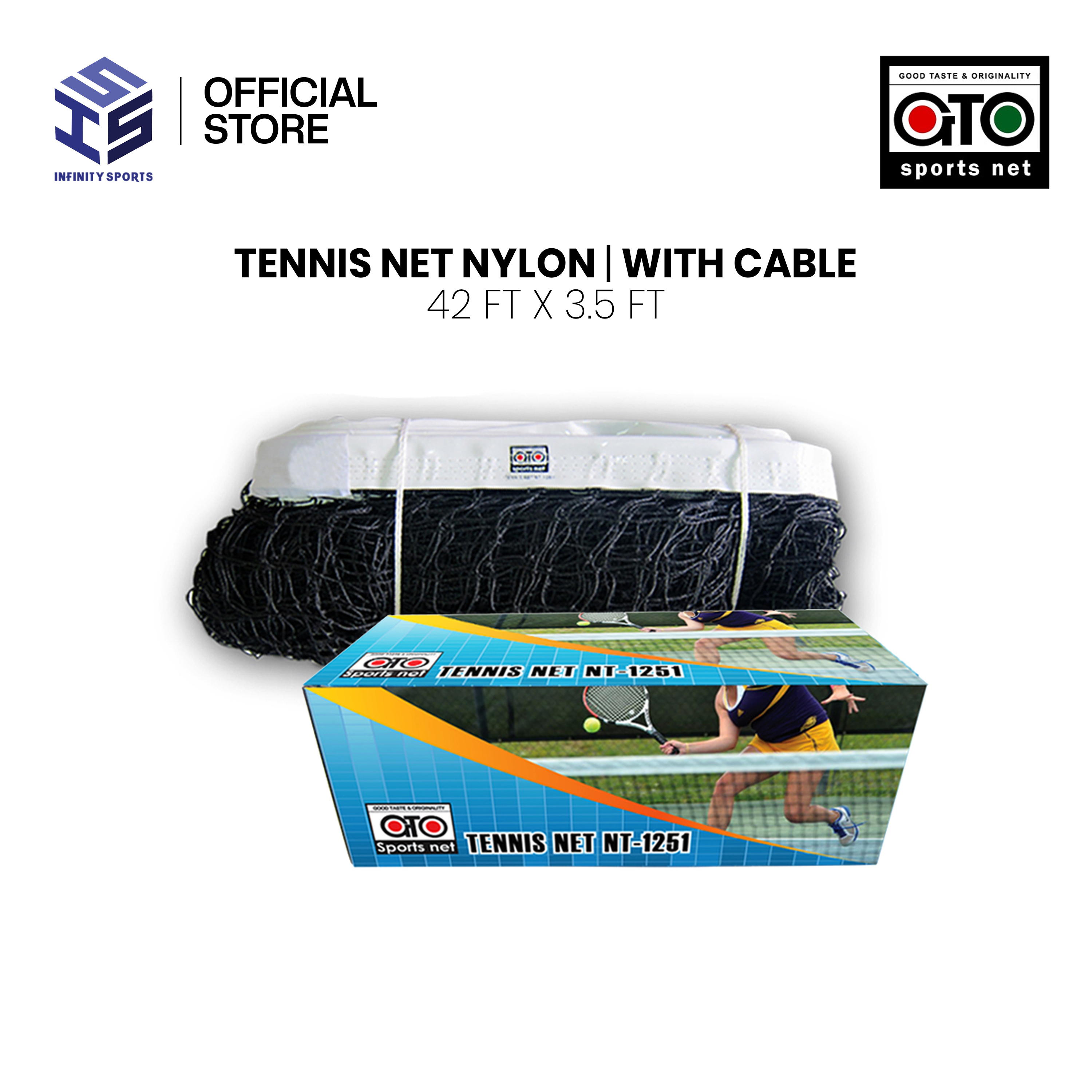 GTO Nets | Tennis Net Nylon with Cable (NT-1251) | Shopee Philippines