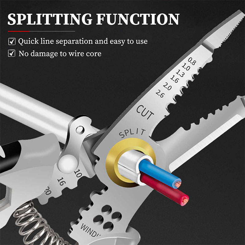 Electrician Pliers 9in1 Industrial Grade Multi-function Wire Stripper ...