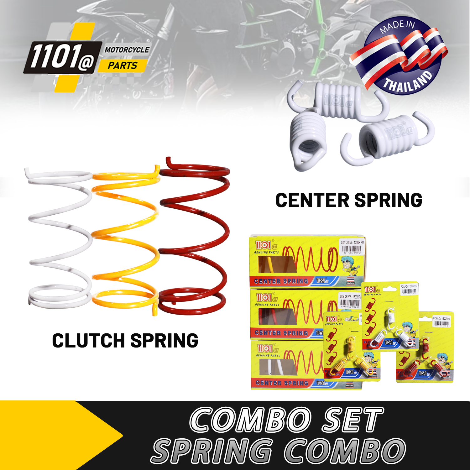 1101@2IN1 Spring Combo 1200PRM/1000RPM for BEAT CAR/FI/MIO MX MIO ...