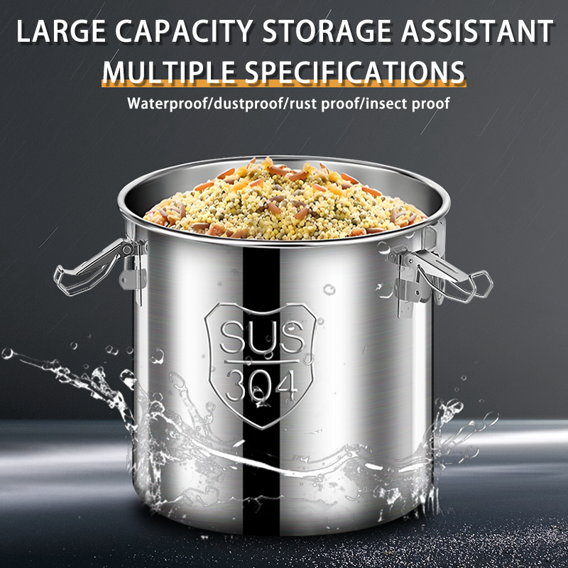 304 Stainless Steel Rice Dispenser 33L/53L - Airtight, Anti-Insect ...