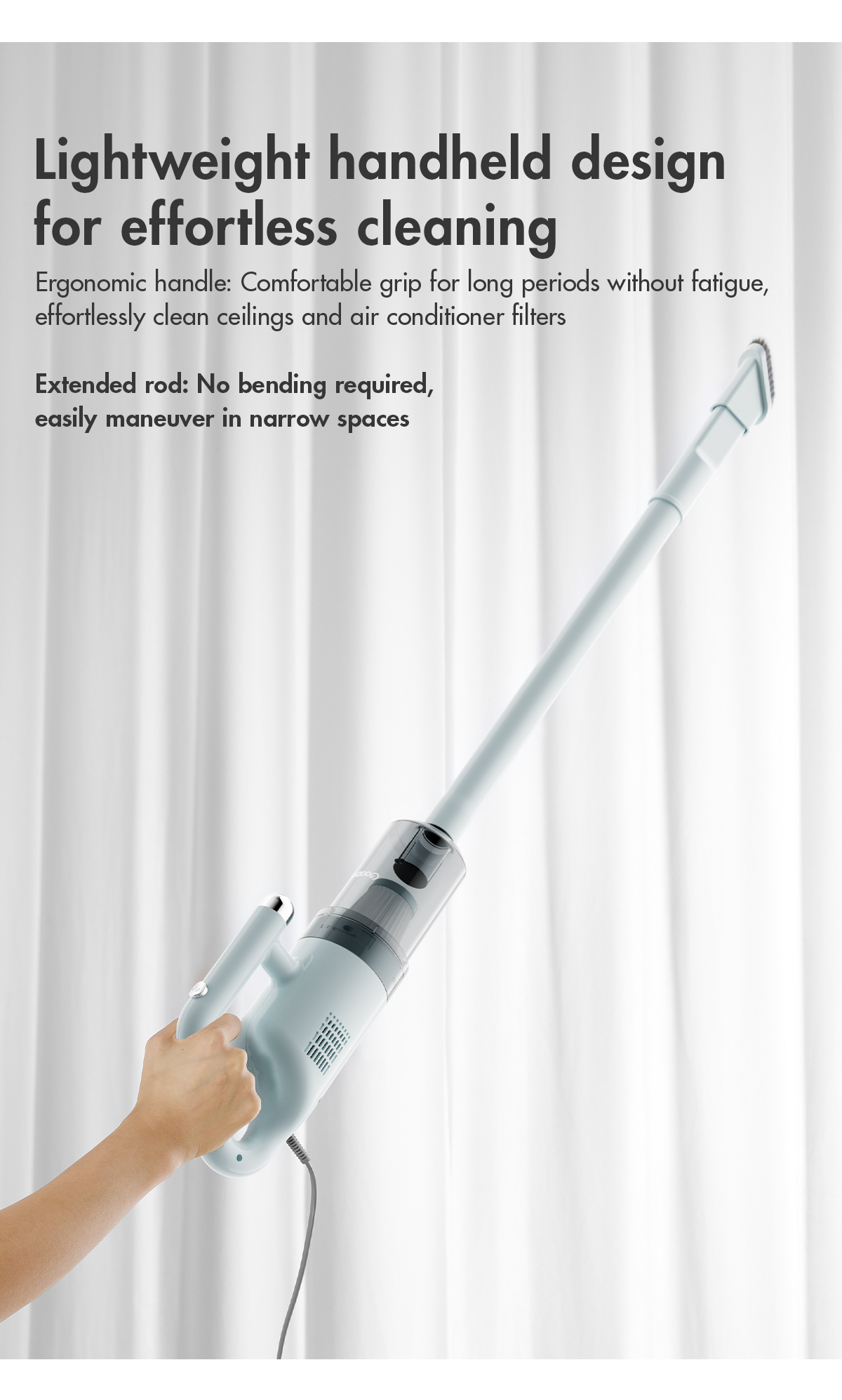 Gaabor Vacuum Cleaner 18000Pa Strong Suction 2 in 1 Handheld and Stick ...