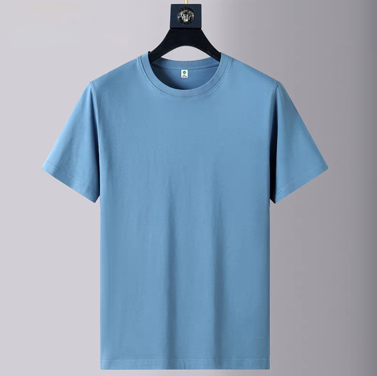 Active plain Drown lavender T-shirt simple rush brand casual round neck ...