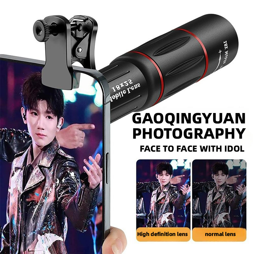 Universal 18x25 Monocular Zoom HD Optical Cell Phone ExternalLens ...