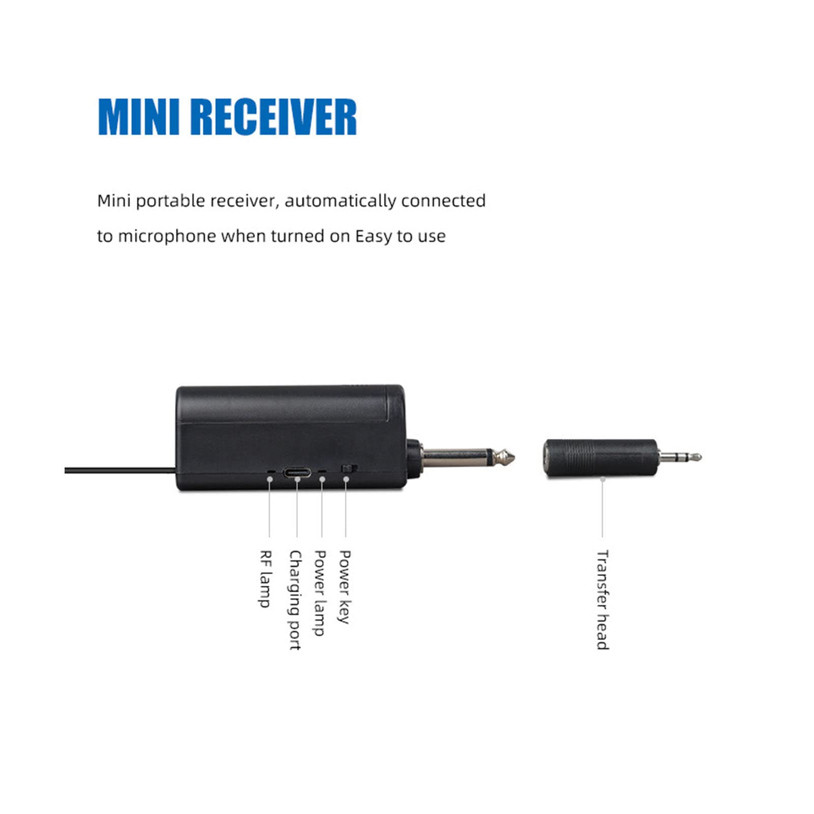 Professional Mic Wireless Microphone UHF Handheld Rechargeable Dynamic ...