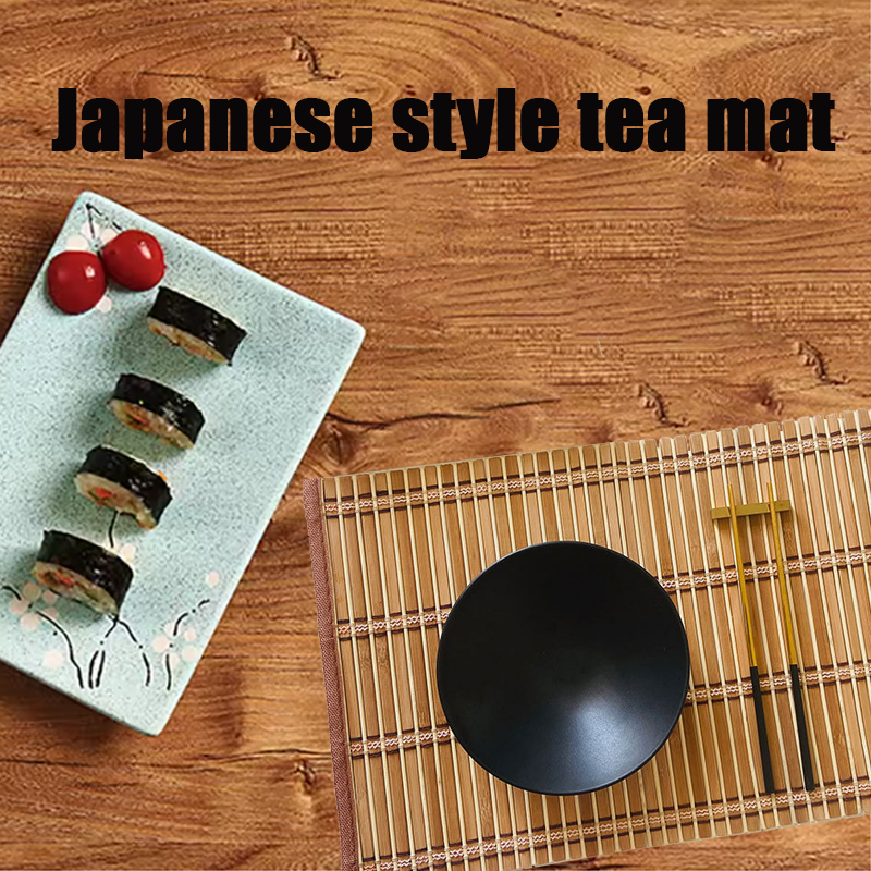 Natural Bamboo Placemat Easy to Clean Bamboo Table Mat Heat-Resistant ...