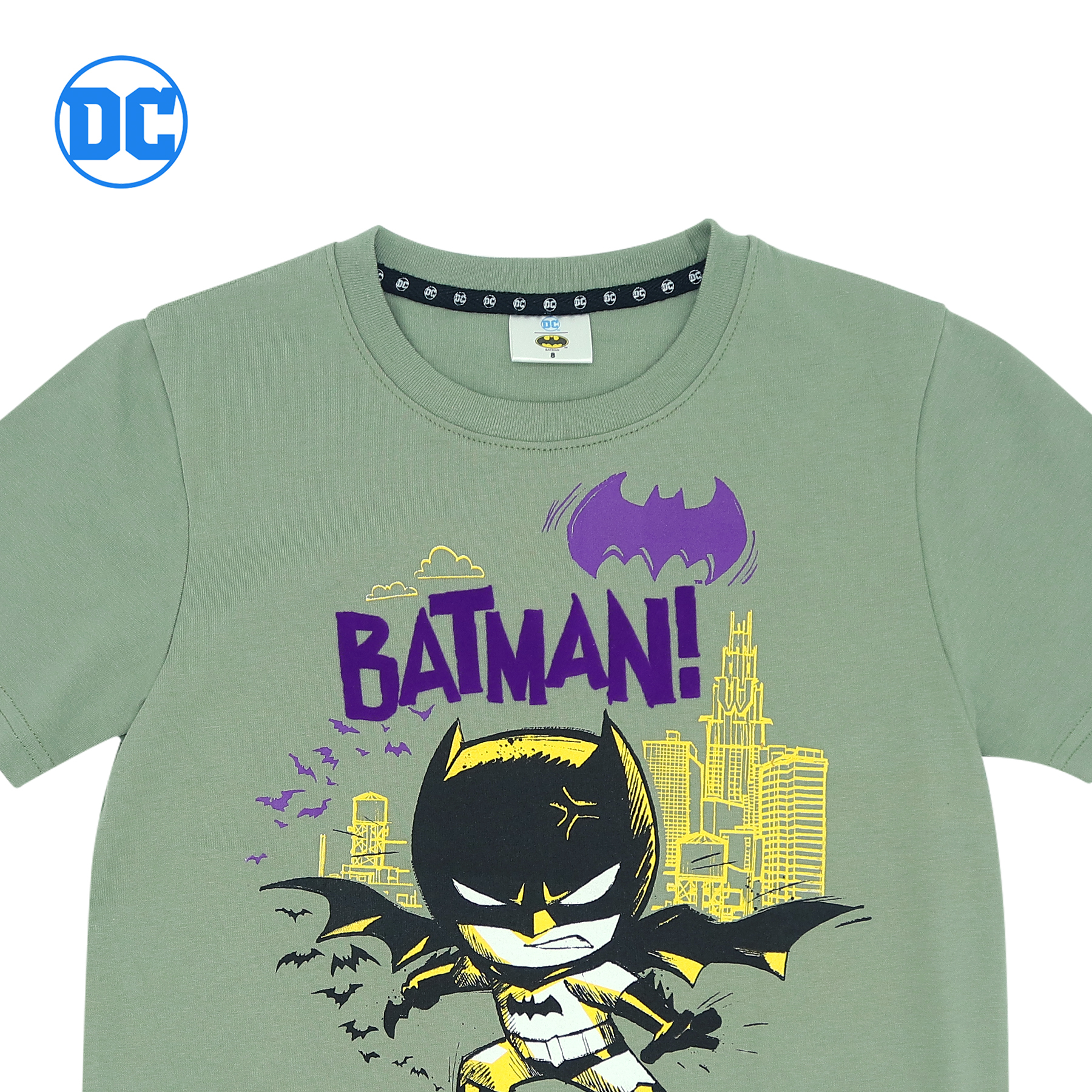 What Kids Want x DC Boys Batman Chibi Action T-shirt - Sage | Shopee ...