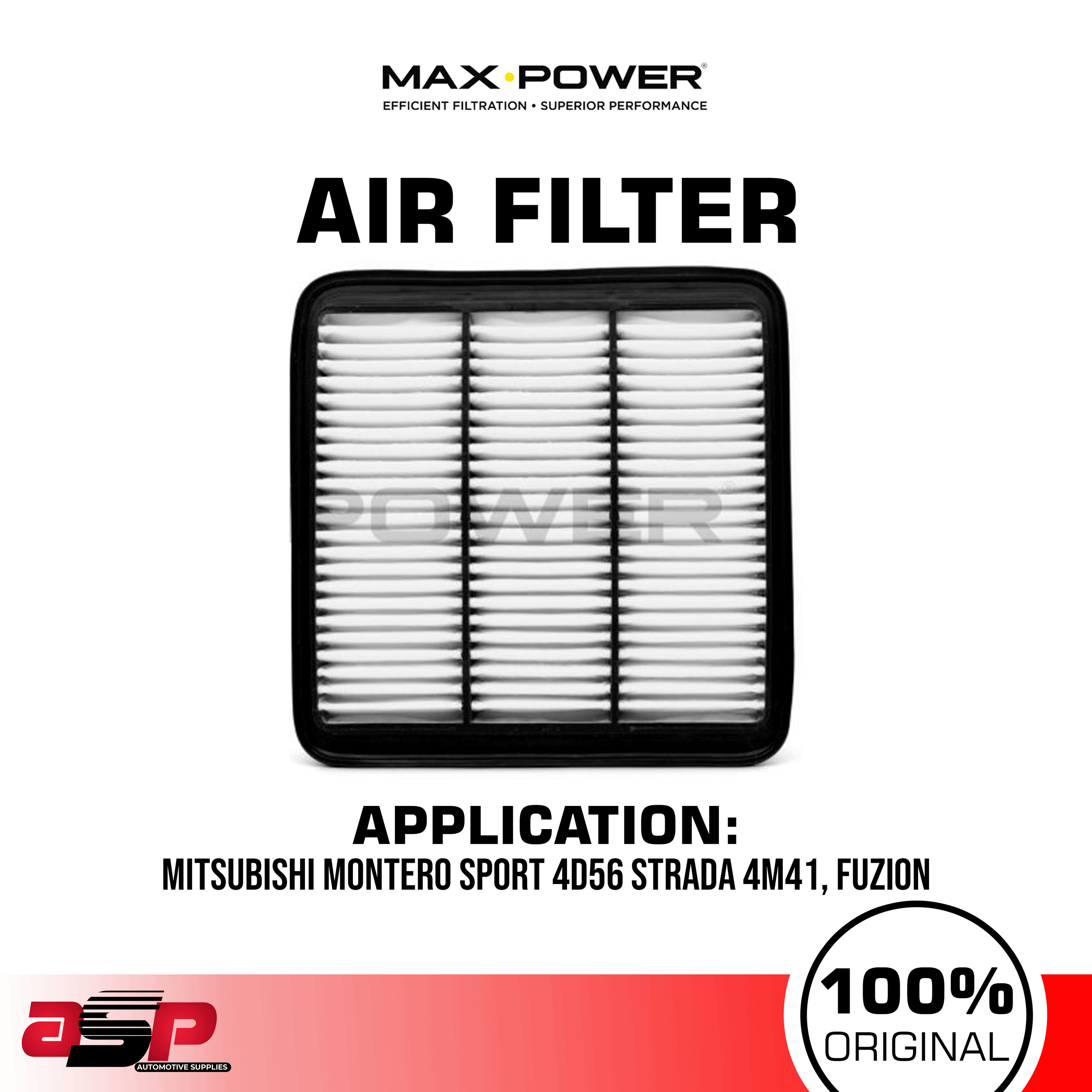 MAX POWER Air Filter MA-3026 for Mitsubishi Montero Sport 4D56 Strada ...