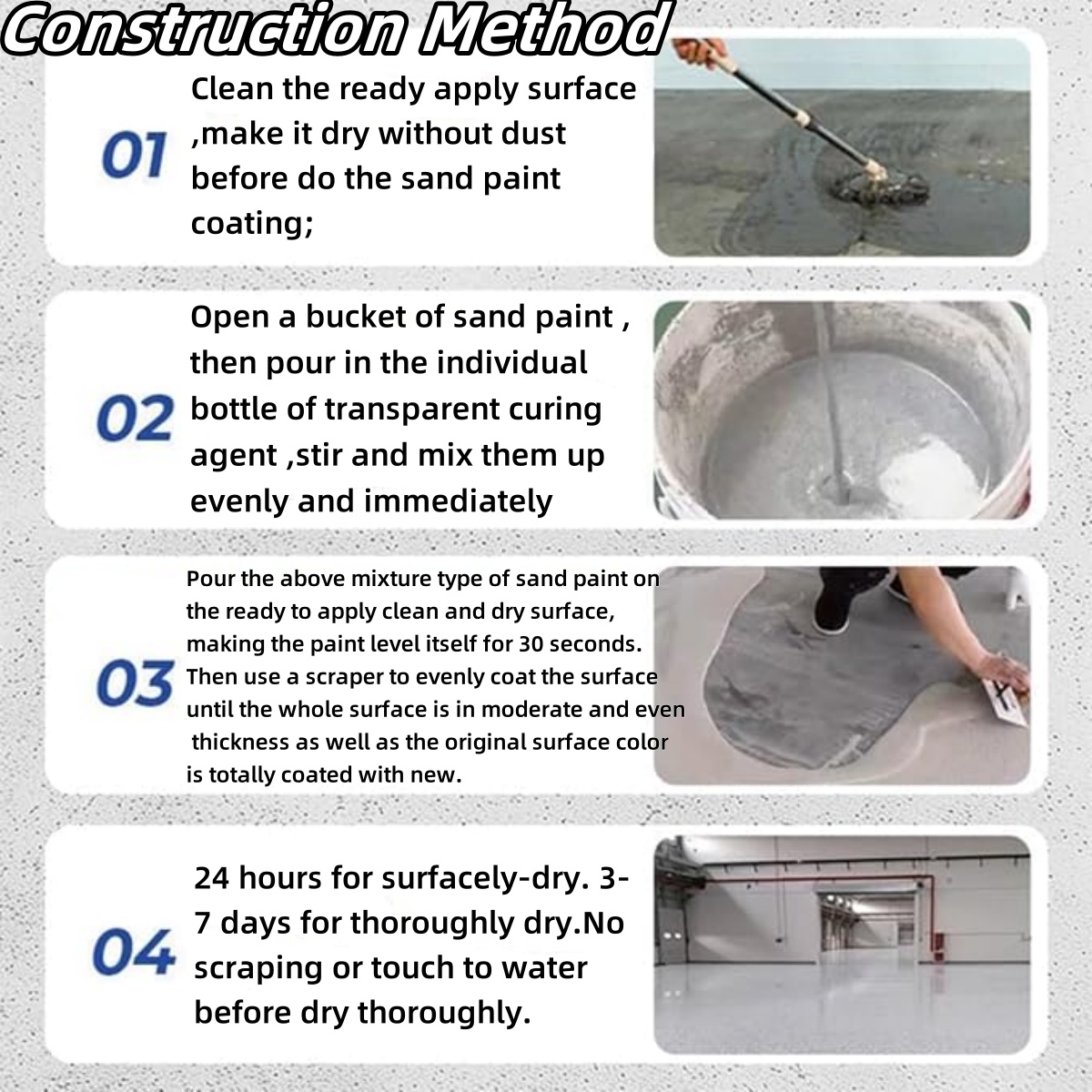 Epoxy Colored Sand Self Leveling Floor Paint Marble Texture Floor Paint ...