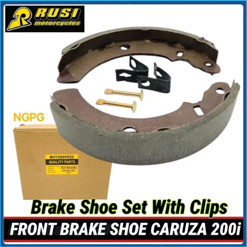 RUSI CARUZA 200i BRAKE SHOE FRONT & REAR MOTOR SPEED MOTORCYCLE PARTS ...