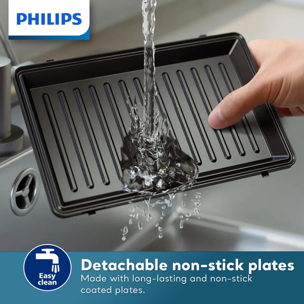 PHILIPS Sandwich Maker With 3 Different Plate Sets for Panini, Waffle ...