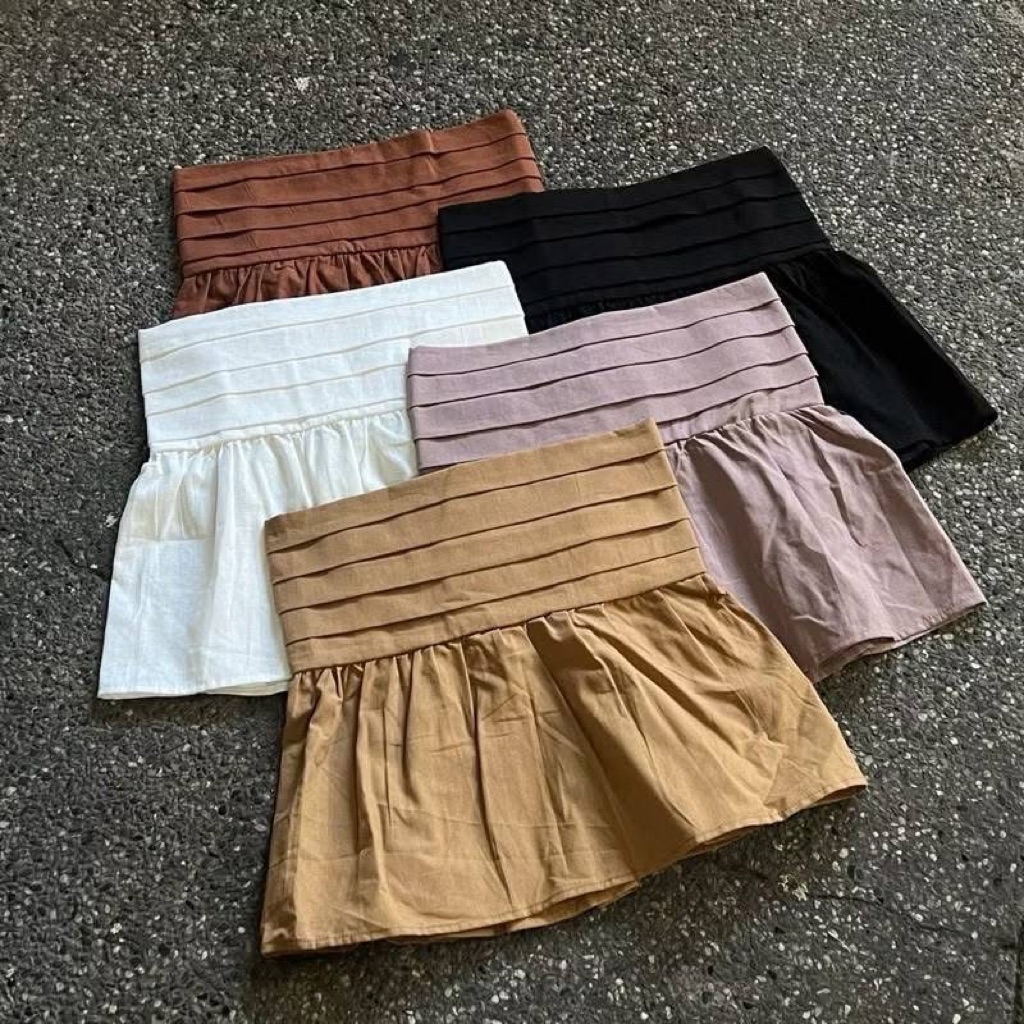 TUBE PEPLUM LAYERED LINEN TOPS | Shopee Philippines