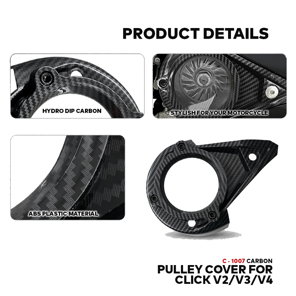CLICK V2 / CLICK V3 / CLICK V4 PULLEY COVER WITH TRANSPARENT SCREEN FOR ...