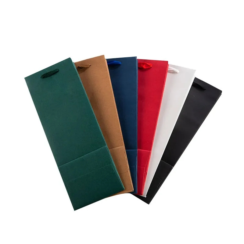 Wine Paper Bag Cowhide paper Gift Bag Dustproof Large Space Storage Bag ...