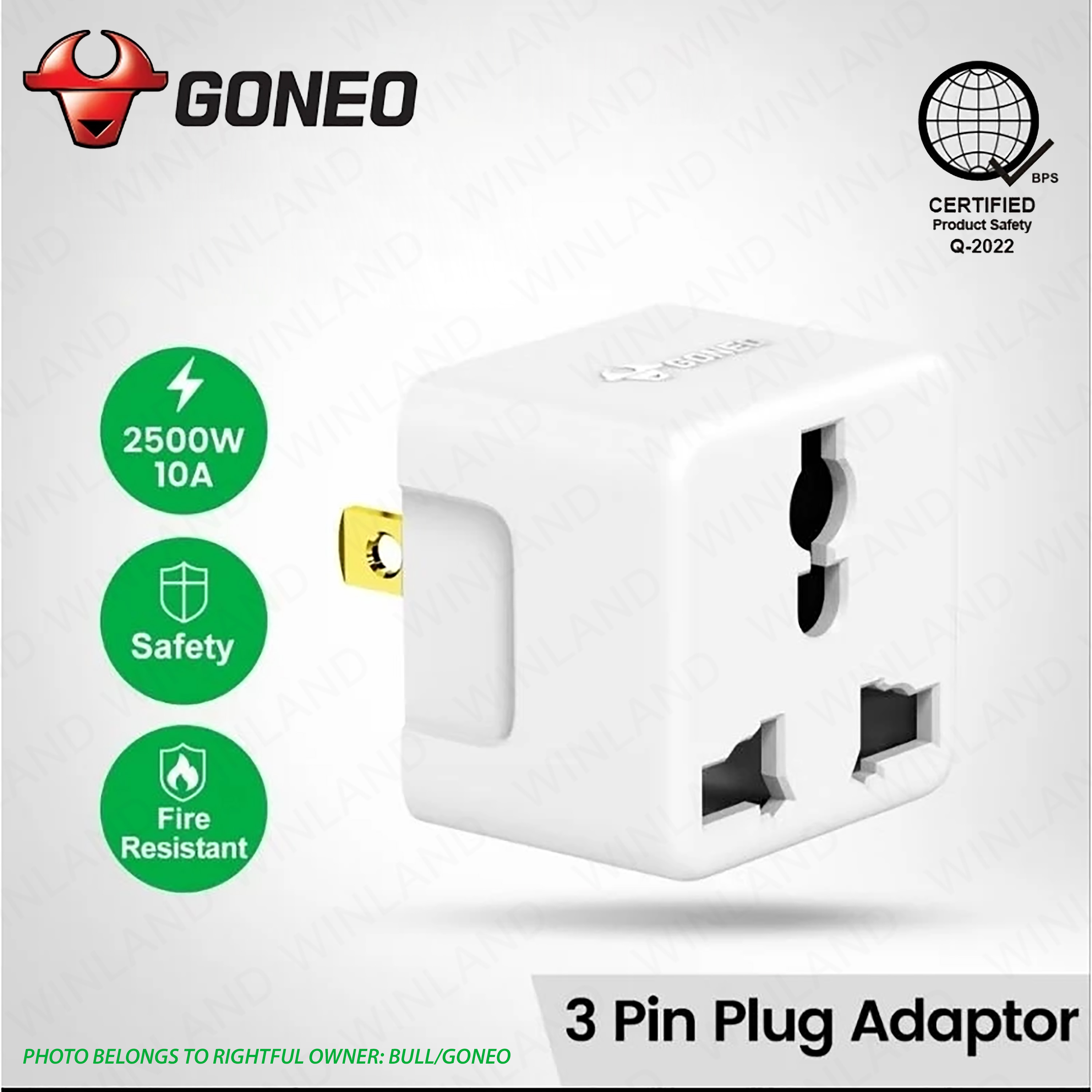Bull/Goneo by Winland Universal Socket Adapter Plug Adapter Outlet ...