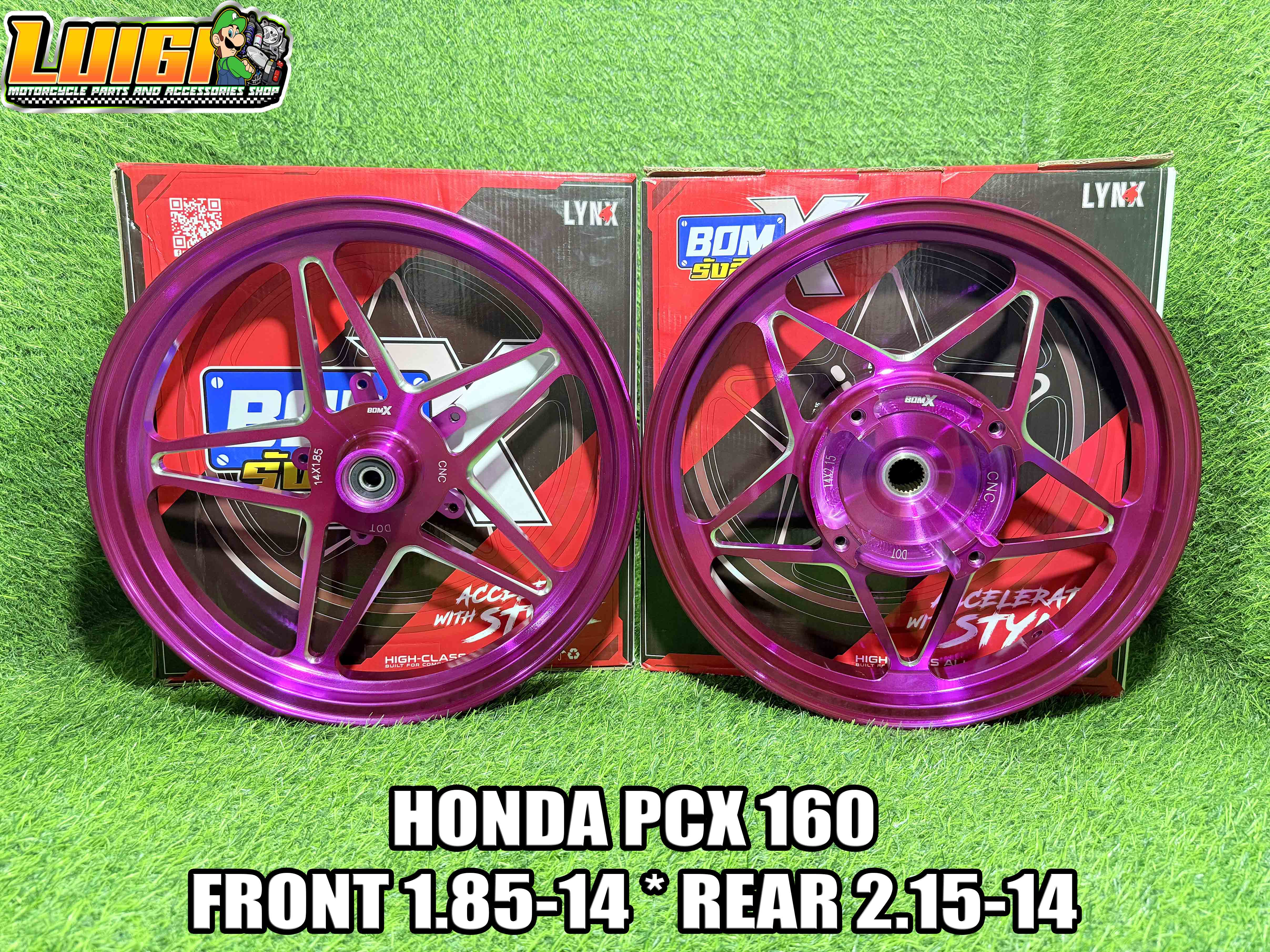 BOM RANGSIT CNC MAGS LYNX 14s 5 SPOKES HONDA PCX 160 (100% THAILAND ...