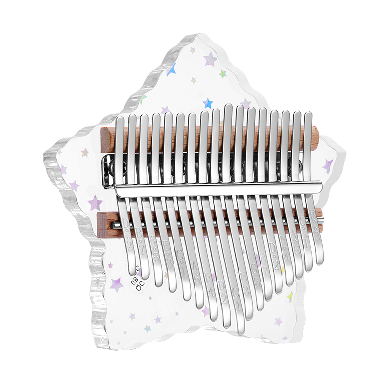 Star Acrylic Kalimba Instrument Piano 17 Key Mbira Crystal Thumb Piano ...