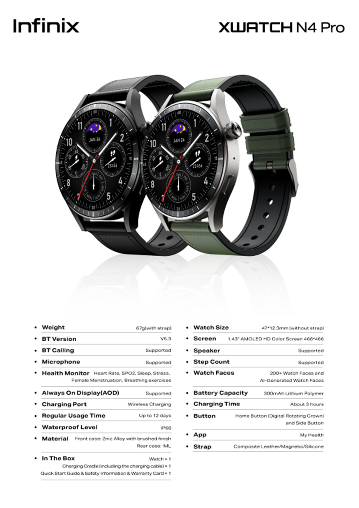 Infinix XWatch N4 Pro | AI-Empowered Smartwatch | Smart Health Check ...