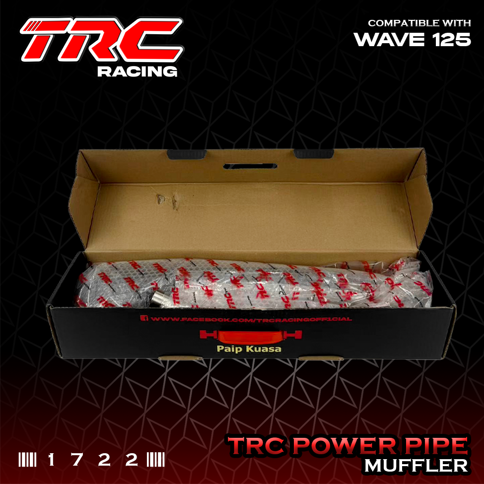 TRC Racing Wave 125 Stock Power Pipe Muffler Exhaust with Removable ...