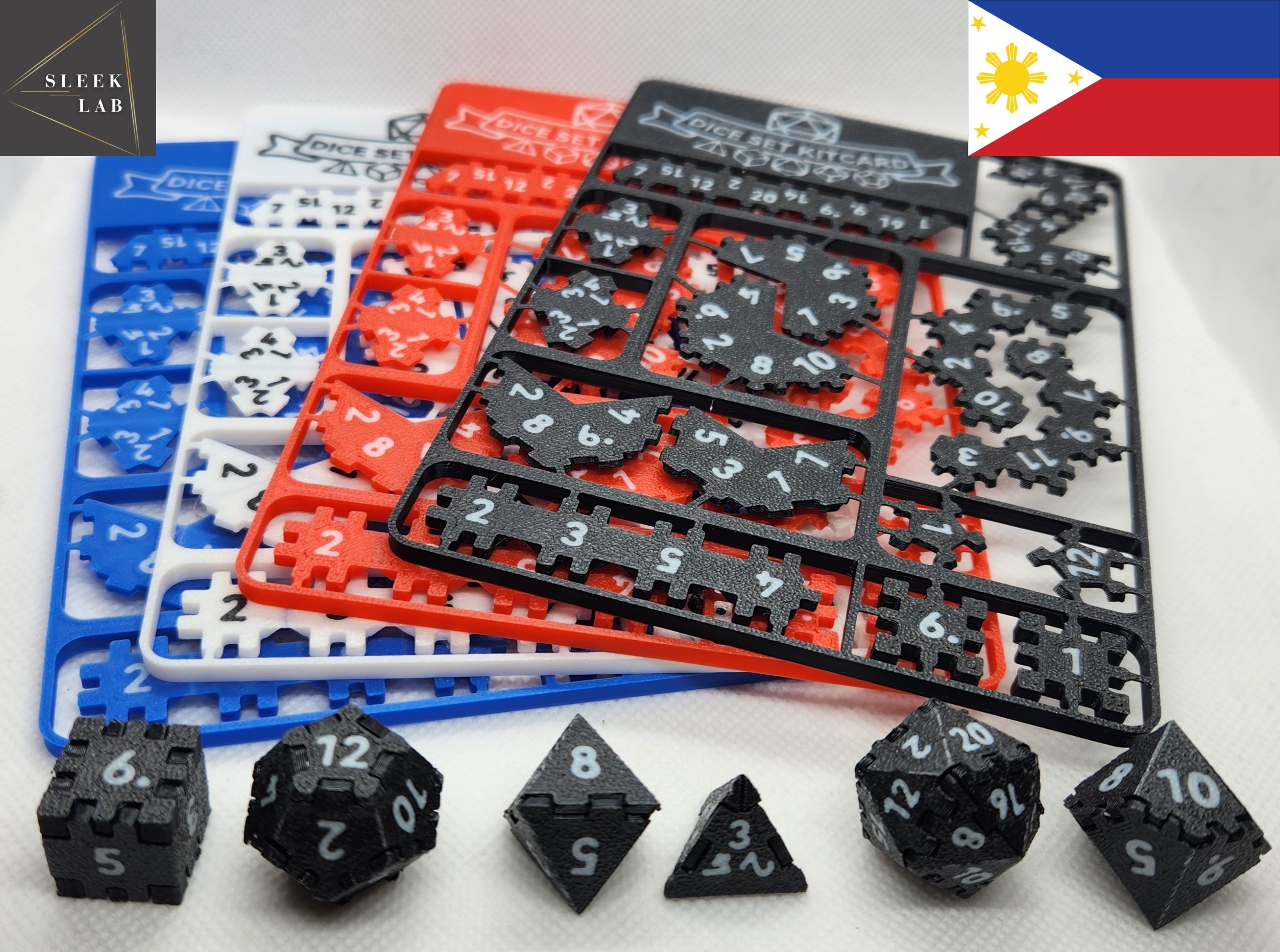Full Dice Set Kit card Kitcard– D&D Board Game Travel Dice | D4 D6 D8 ...
