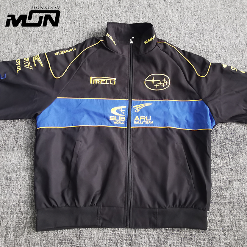SUBARU Ferrari Riding Jacket Women F1 Loose Vintage Embroidery ...
