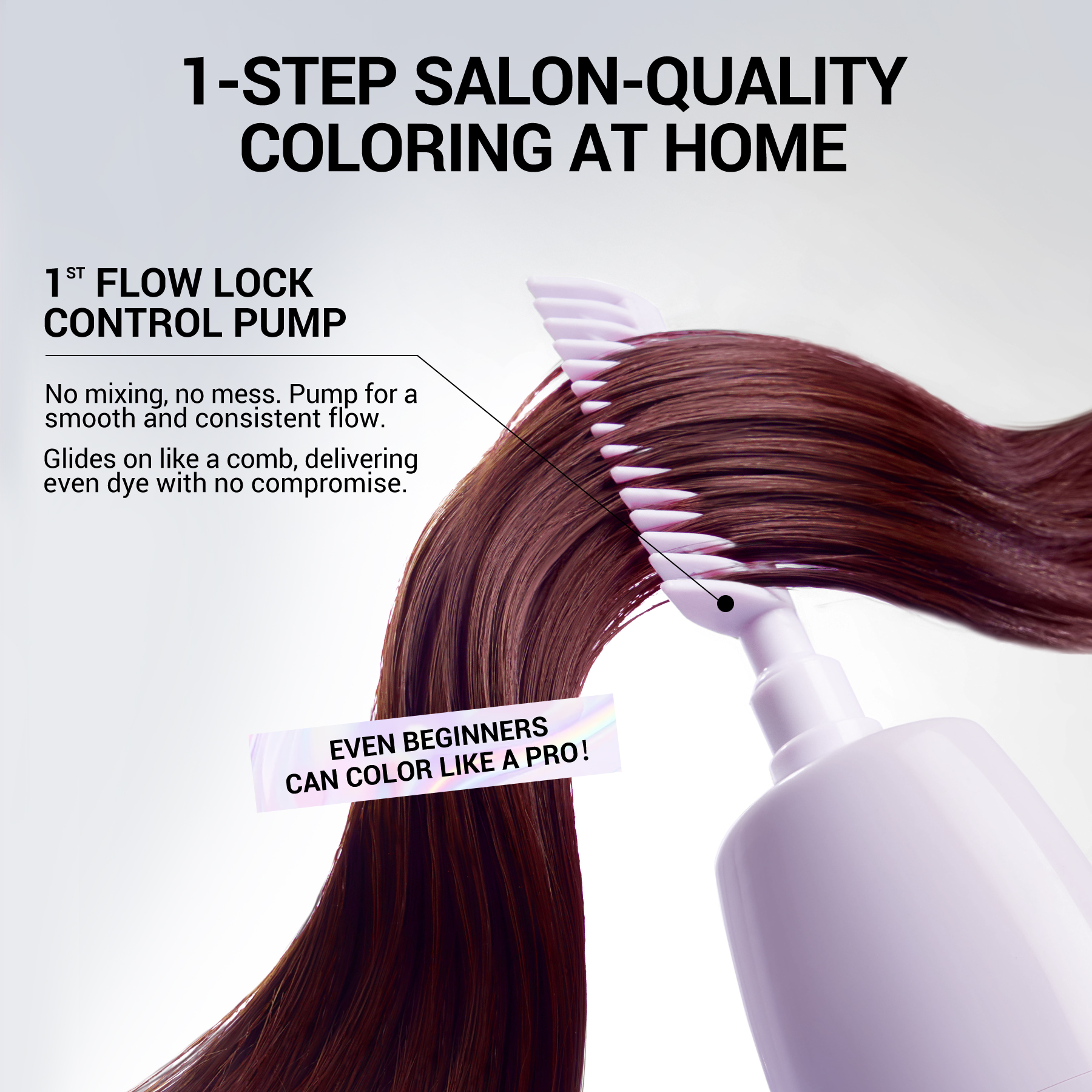 HUED Hi Sleek Comb-in Hair Color - 1 Step Salon-Fresh Formula with ...