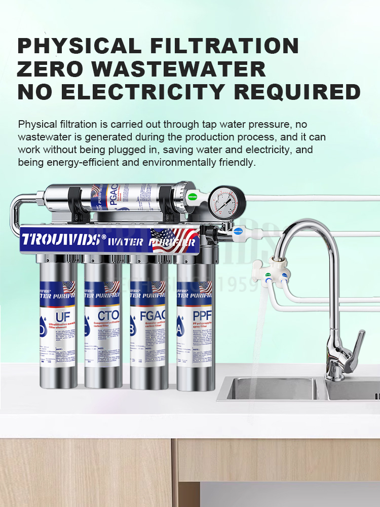 TROUWIDS Water Purifier Filter Alkaline 5 Levels System Complete Set ...