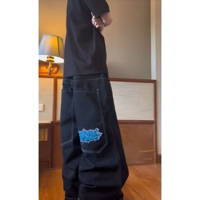 **Wexwear ♡ New Retro Trendy Baggy Wide Leg Haruku Punk Hip Hop High ...