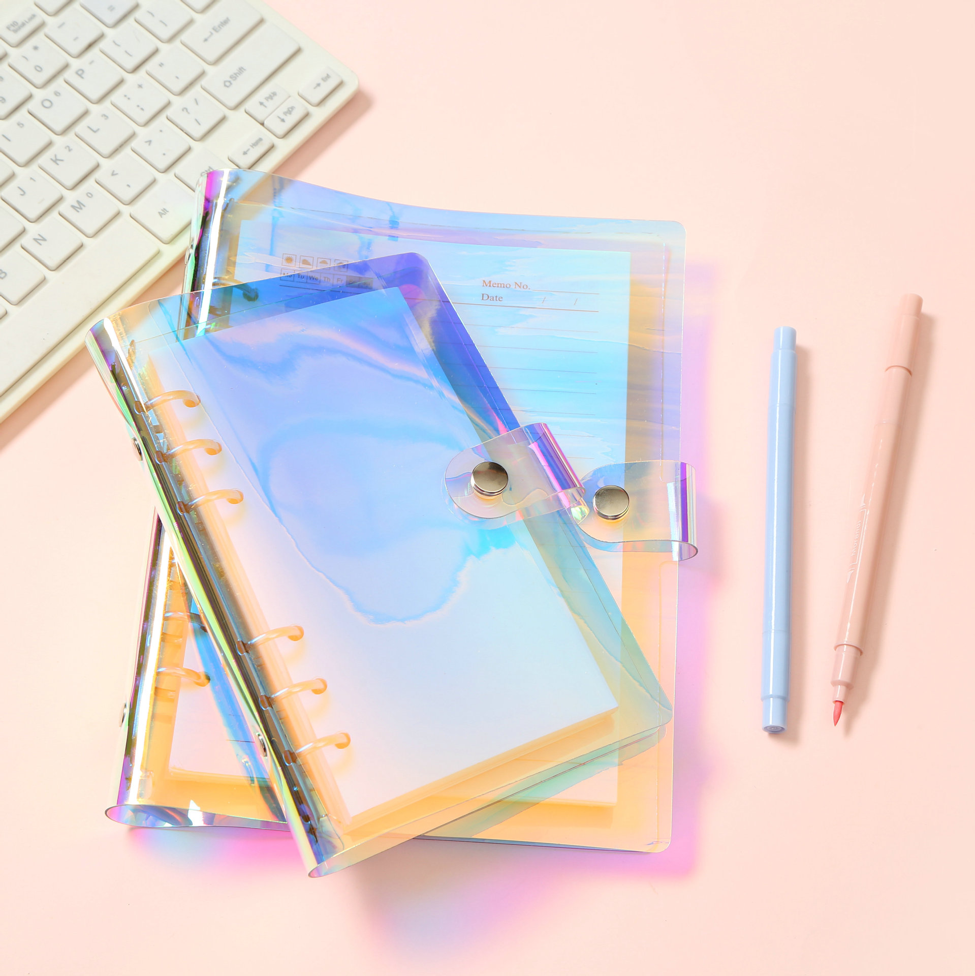 6 Holes A5/A6 soft laser binder K-pop Photo Card Binder Album notebook ...