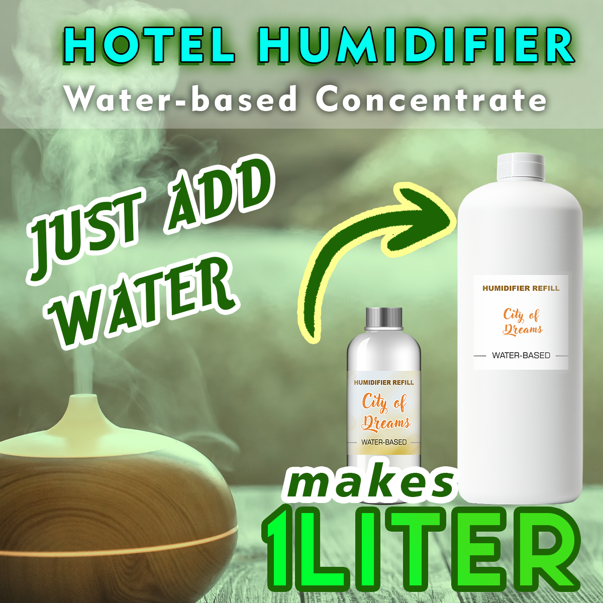 Hotel Humidifier Water-based Oil - Just Add Water - Makes 1L | Shopee ...