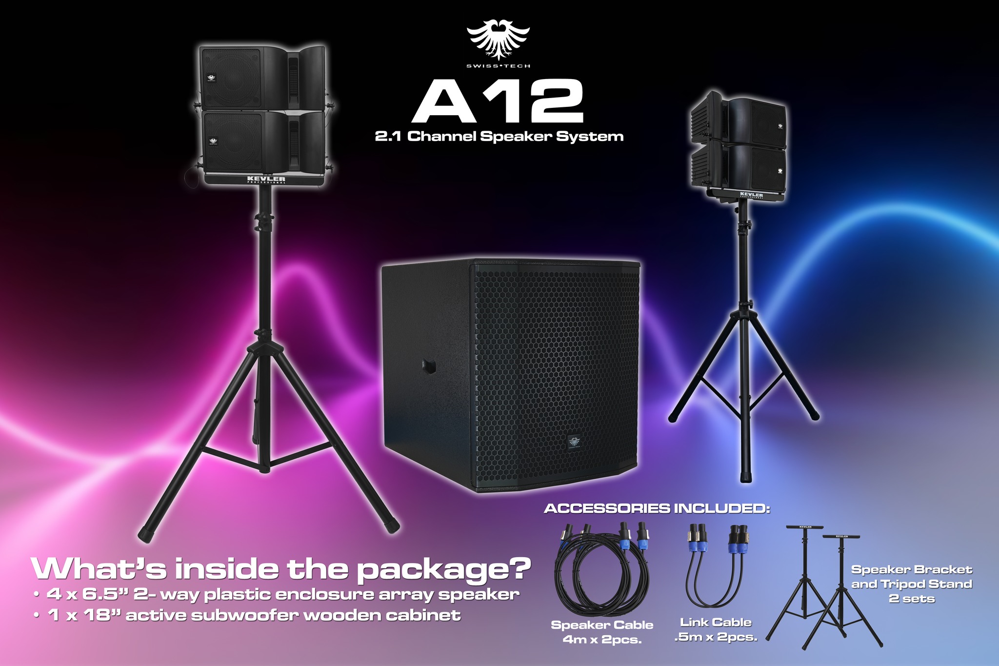 Kevler Professional A12 800W Channel Speaker System | Shopee Philippines