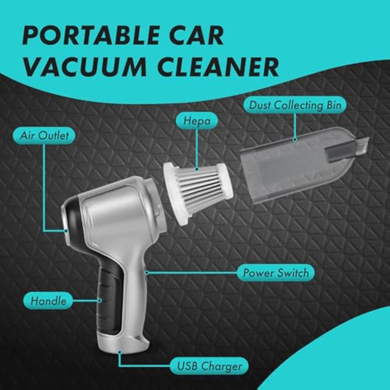 5kpa Mini Portable Vacuum Cleaner For Home PC Blower Cleaner Wireless ...