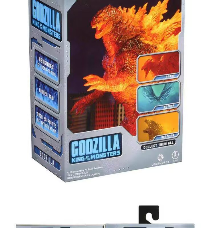 Neca Godzilla 7" Burning Godzilla, Godzilla Atomic Blast, Godzilla Red ...