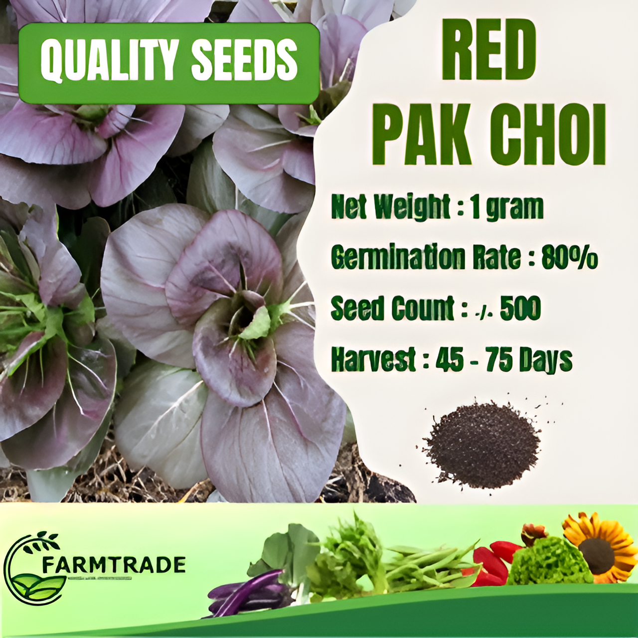 Red Pak Choi Seeds - High Quality Seeds for Garden Planting | Shopee ...