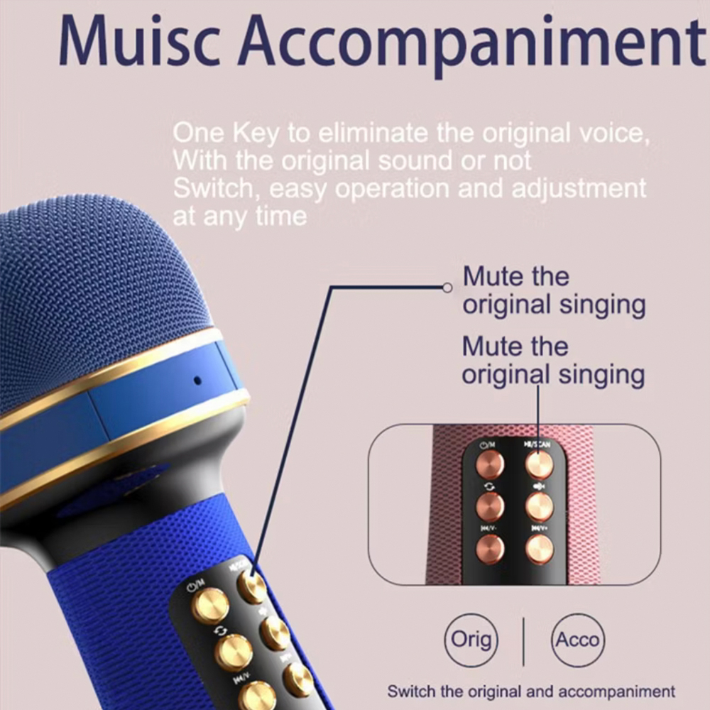 COD Wireless Karaoke KTV handheld Microphone HIFI Speaker 3-In-1 ...