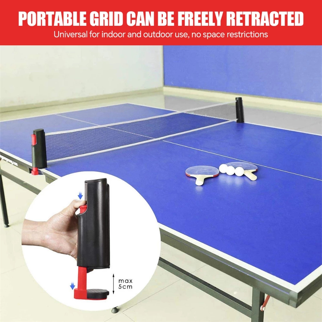 Retractable Table Tennis Net Portable Ping Pong Net Post Exercise ...