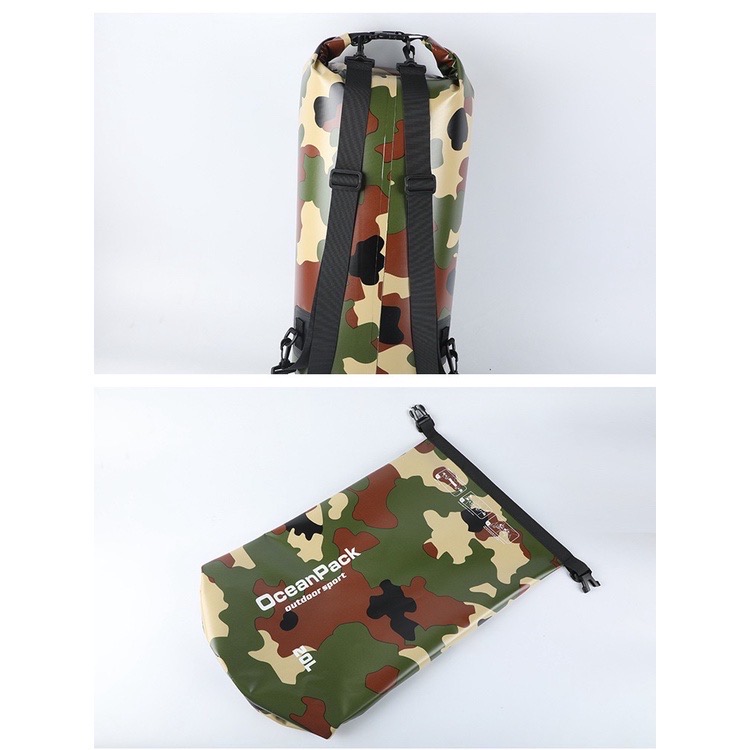 Army Ocean pack Camouflage Dry Bag Waterproof bucket bag Sling Shoulder Backpack Out door Sport ...